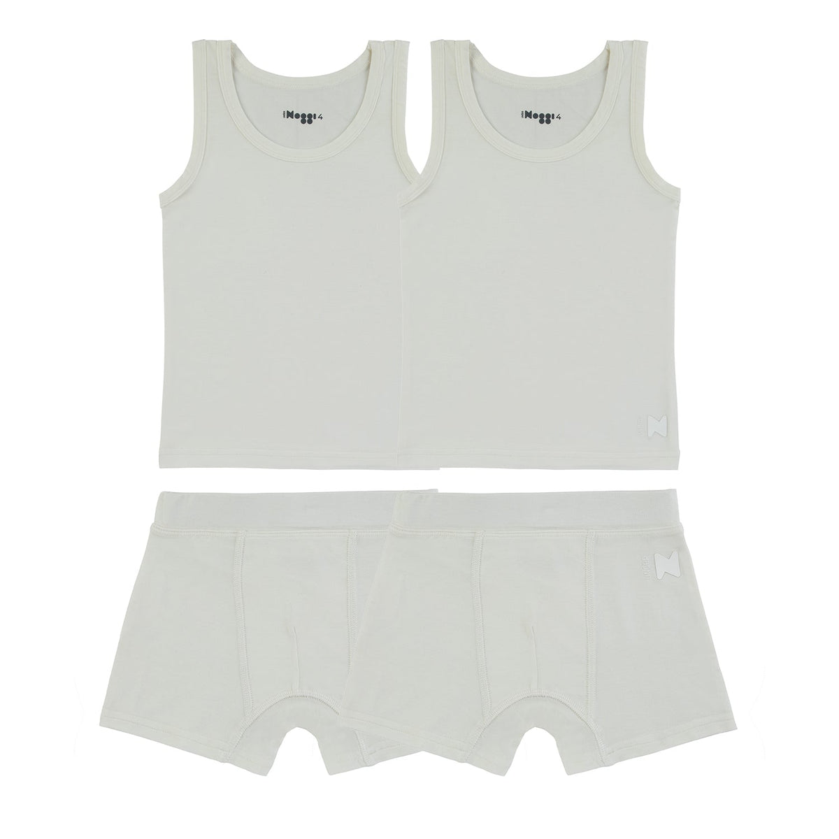 Bamboo Cotton White, Boy (2 Sets) – HoneyBug