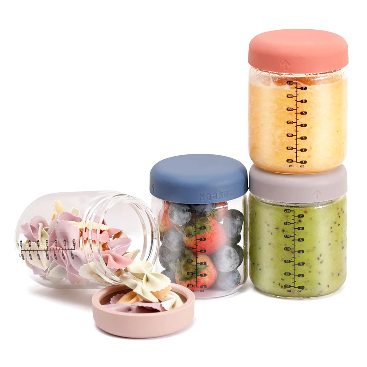 Haakaa Sealed Glass Storage Jar Set – HoneyBug