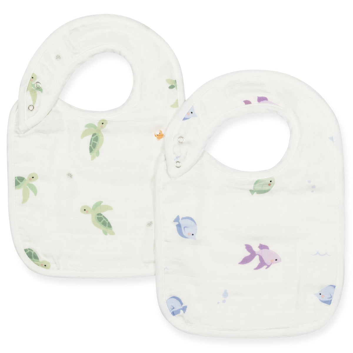 Fish & Turtle Bib Set – HoneyBug