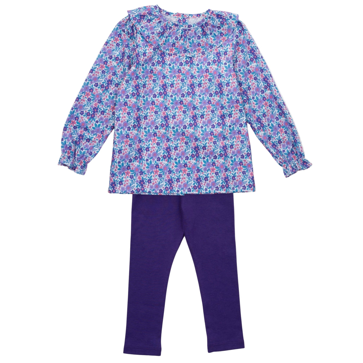 Emma Set Girls' Legging Set - Blackberry Floral – HoneyBug