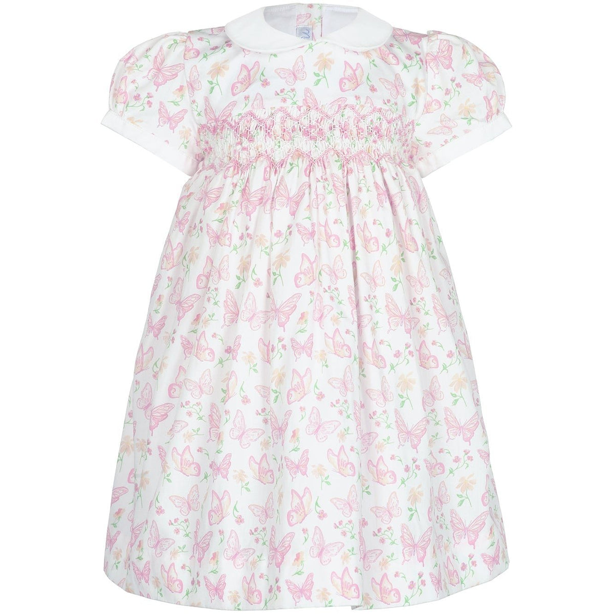 Butterflies Print Smocked Dress – HoneyBug