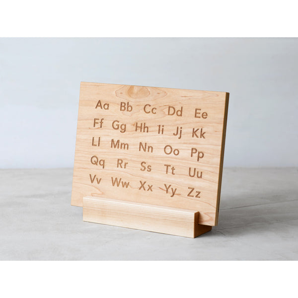 Wooden Alphabet Montessori Board and Tabletop Reference Chart • Modern ...