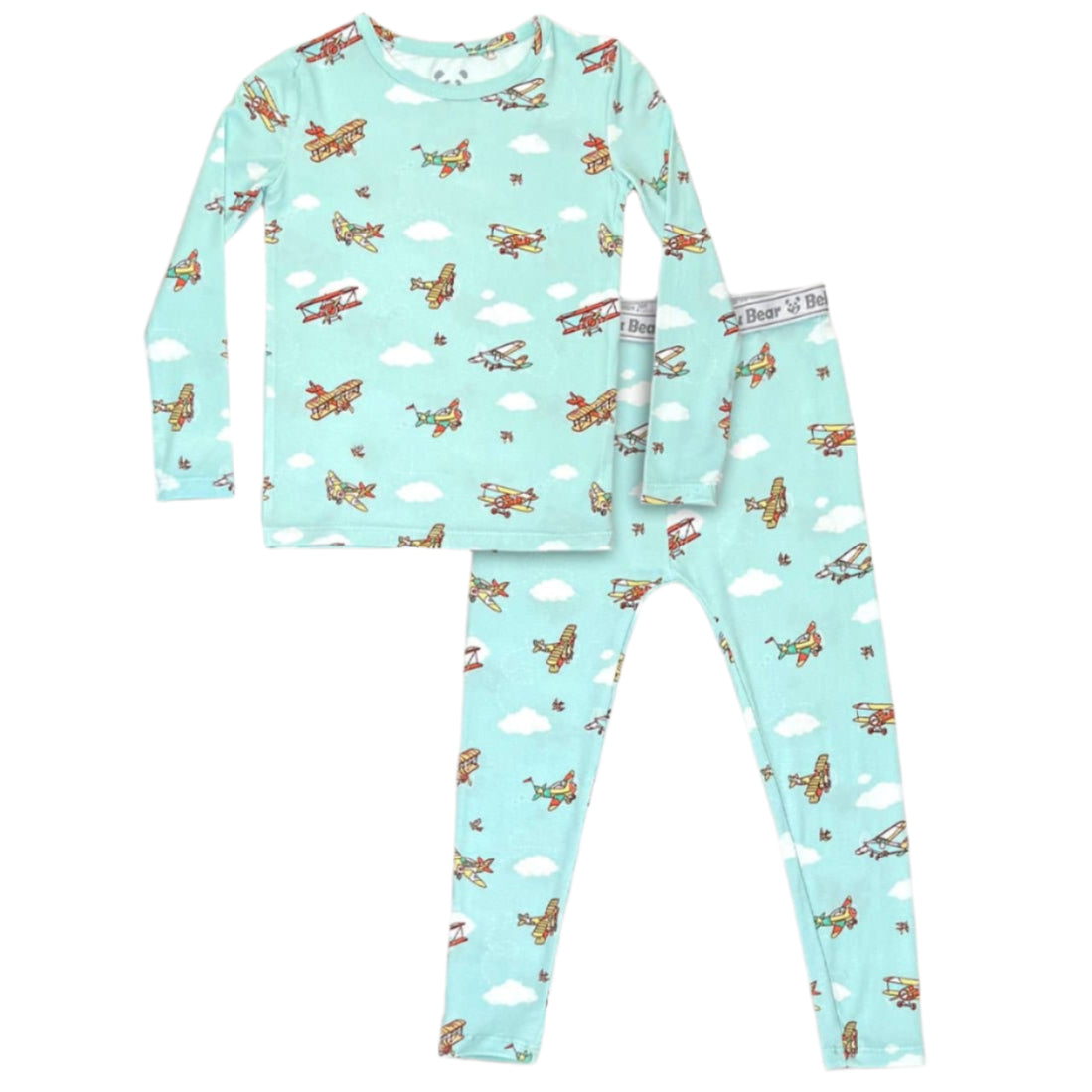 Vintage Airplanes Bamboo Kids Pajamas – HoneyBug