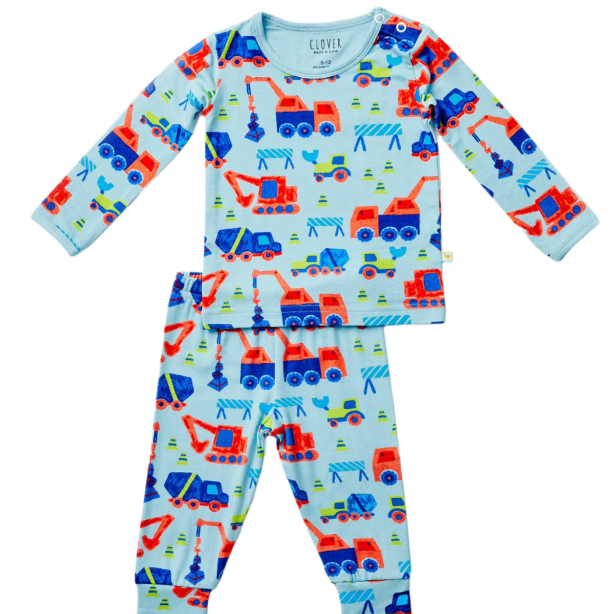Long Sleeve Pajama Set - Construction Blue – HoneyBug