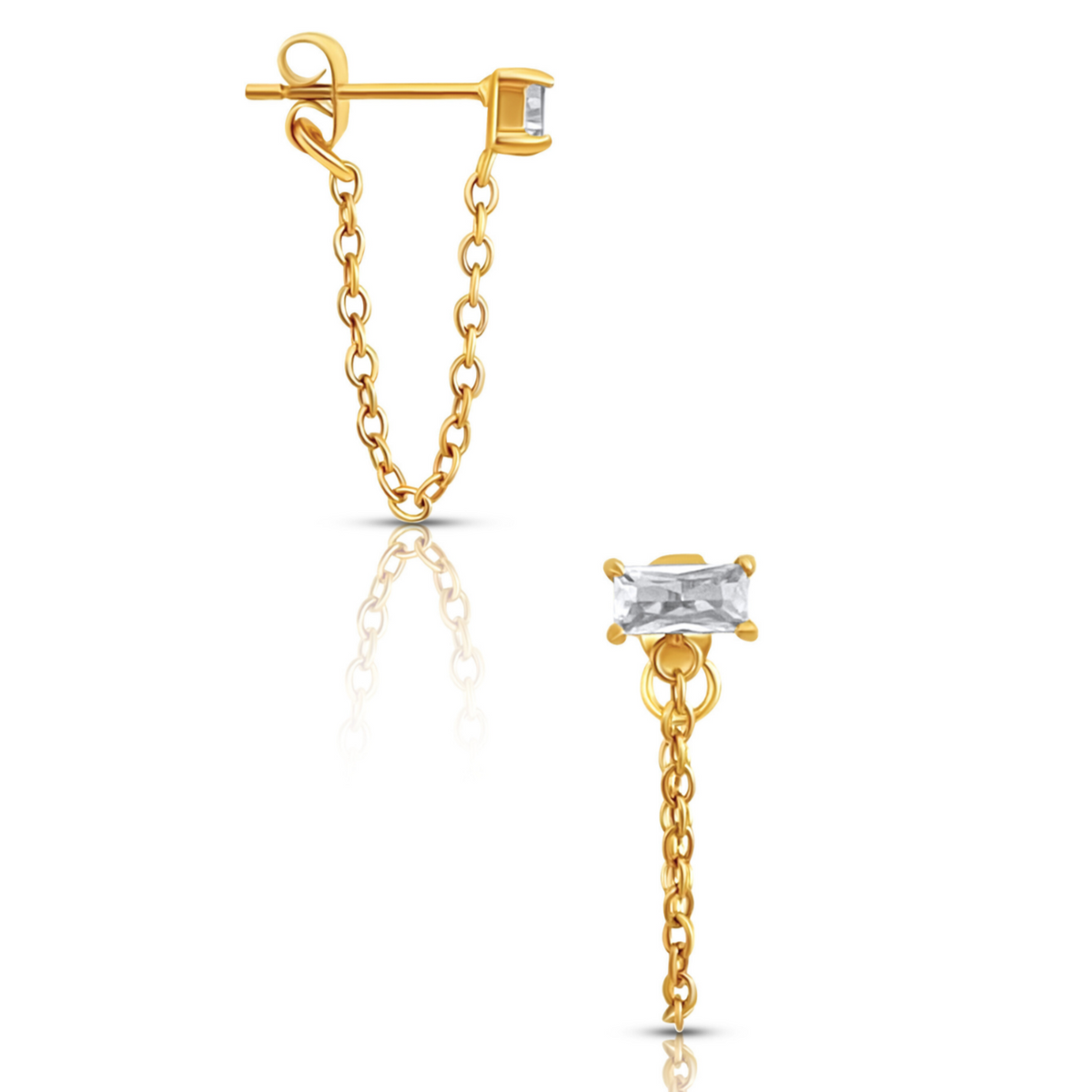 Bella Chain Stud Earring – HoneyBug