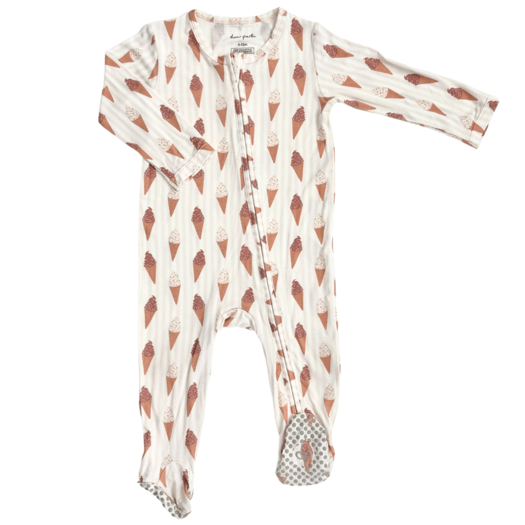 Footie Zippered One Piece - Sundae Fun Day – HoneyBug