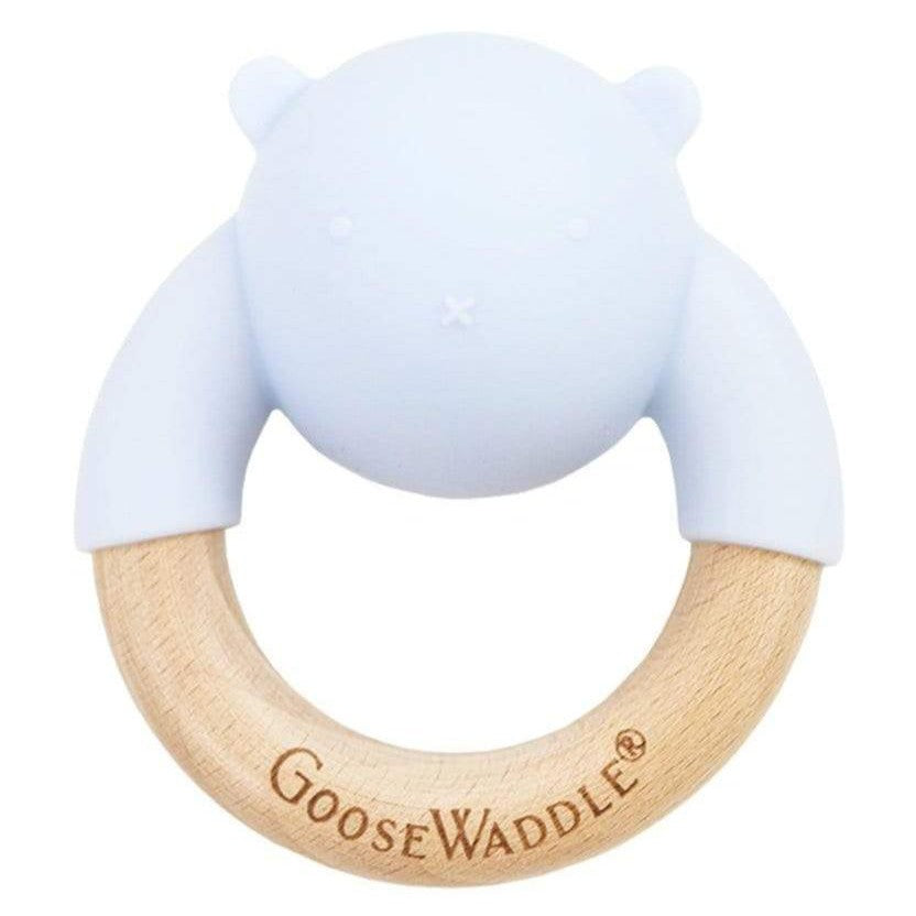 Rattle Teether Wooden + Silicone (4 Colors) – HoneyBug