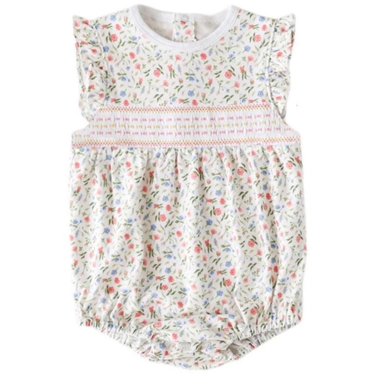 Pink Madison Smocked Bubble – HoneyBug