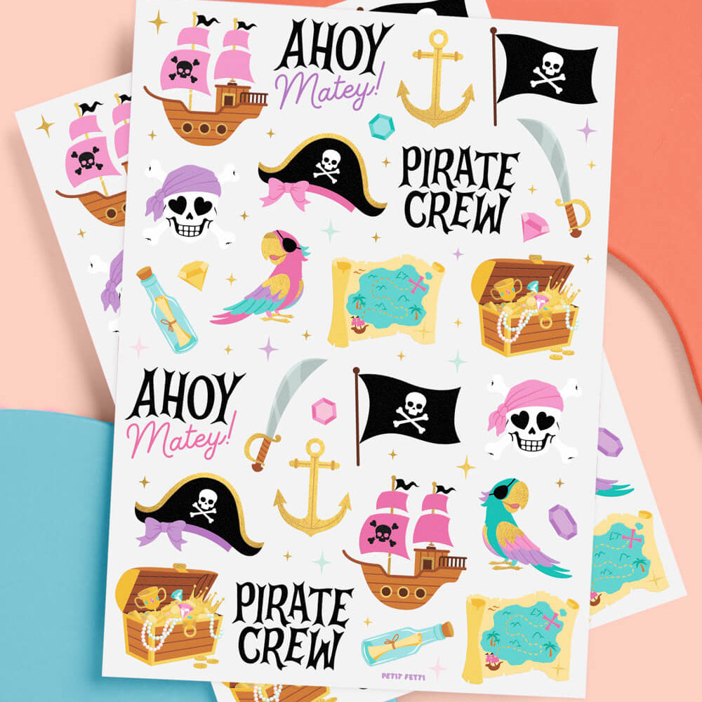 Jolly Roger Tats - 48 temporary tattoos – HoneyBug