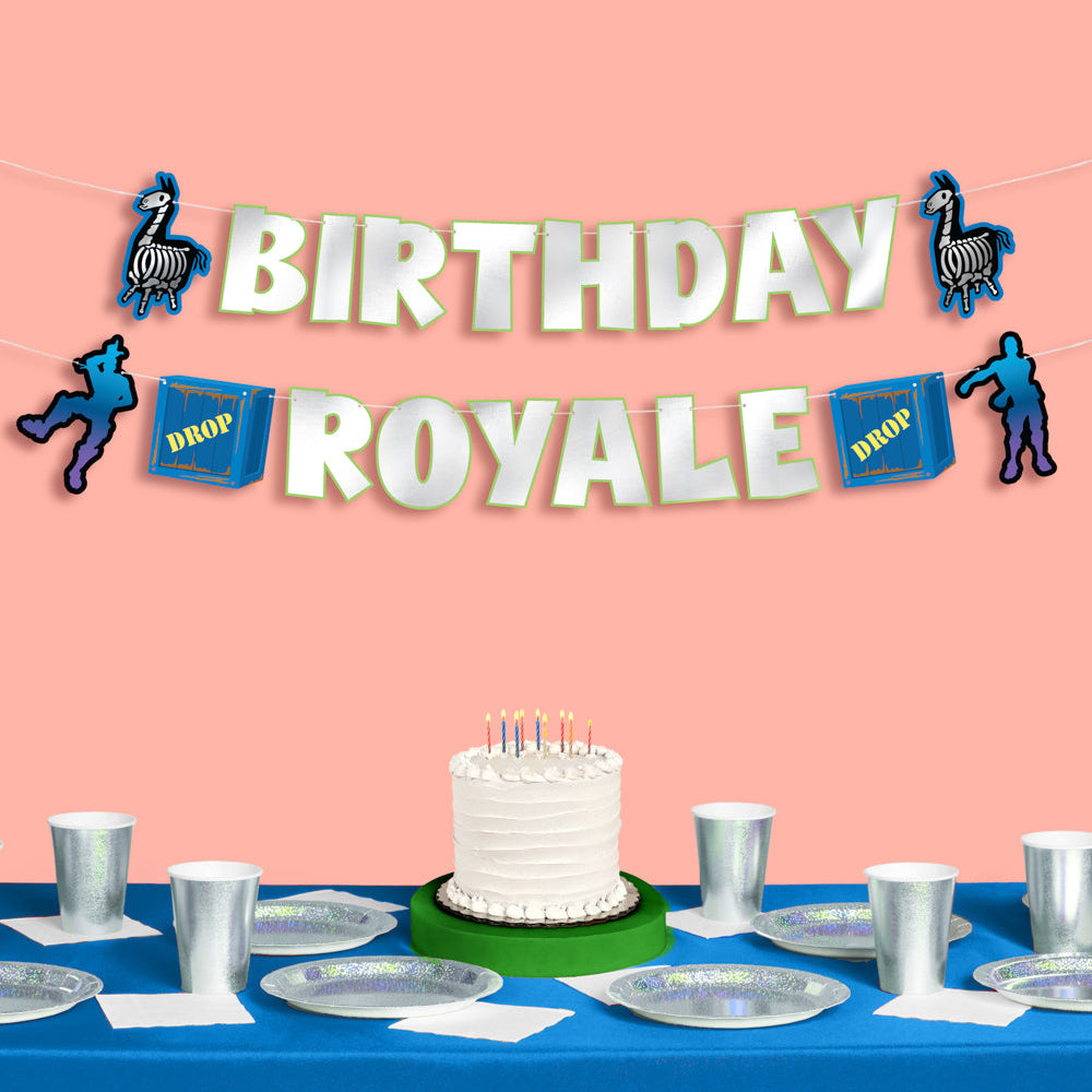 Birthday Royale Banner - Silver Foil Banner – HoneyBug