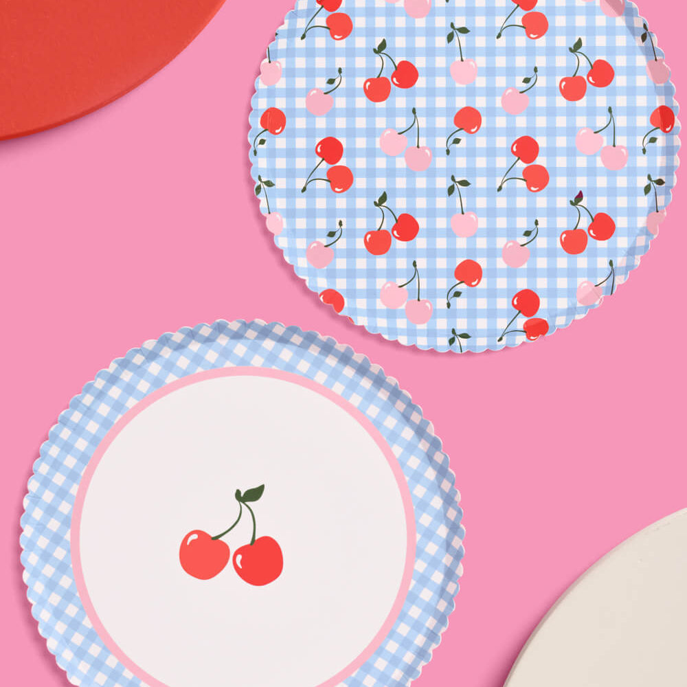 Cherry Plates - 24 paper plates – HoneyBug