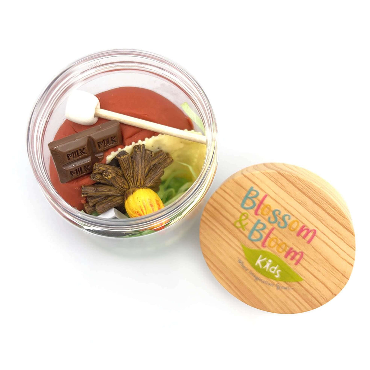 S'mores fun, Playdough Jar – HoneyBug