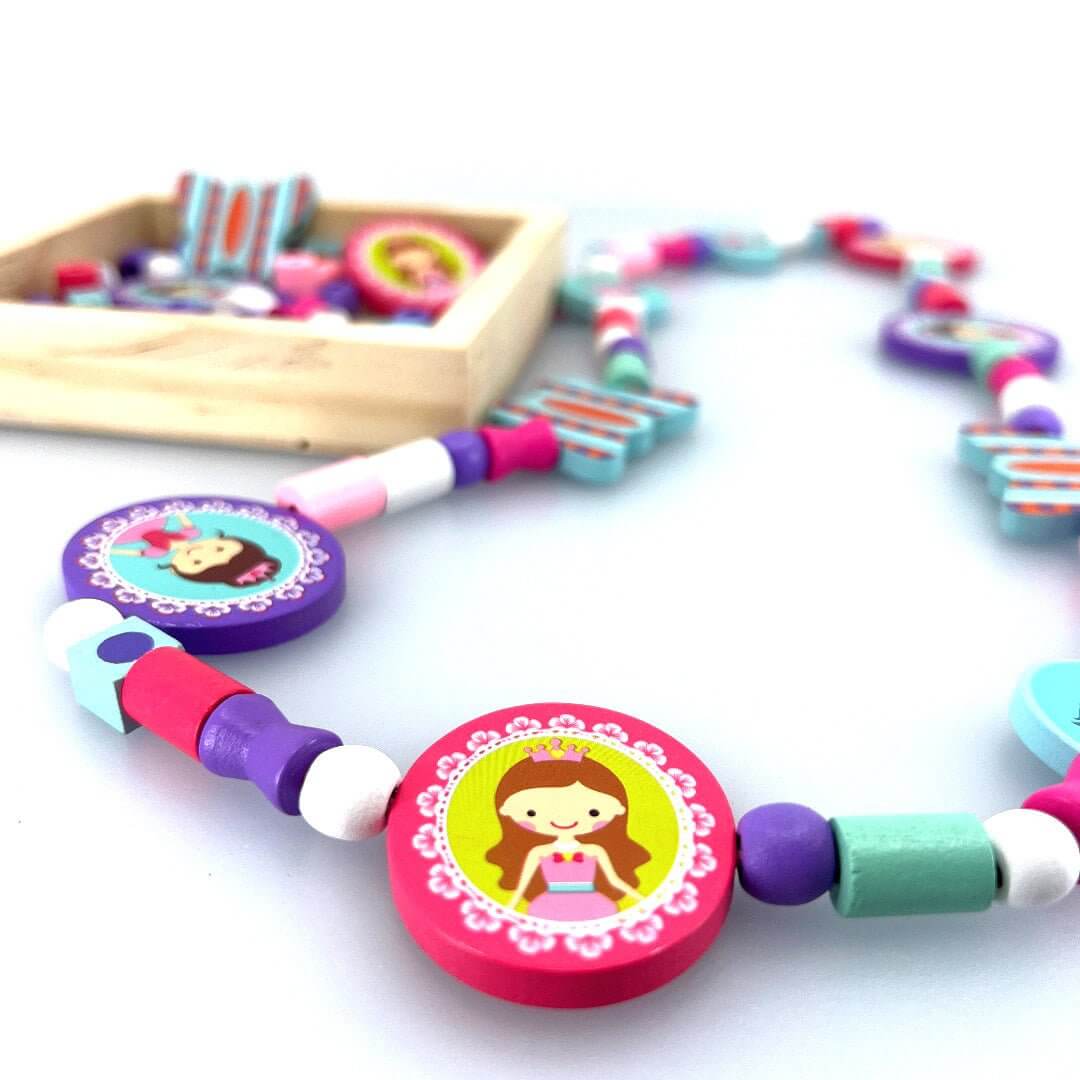 Wooden Bead Princess Necklace – HoneyBug