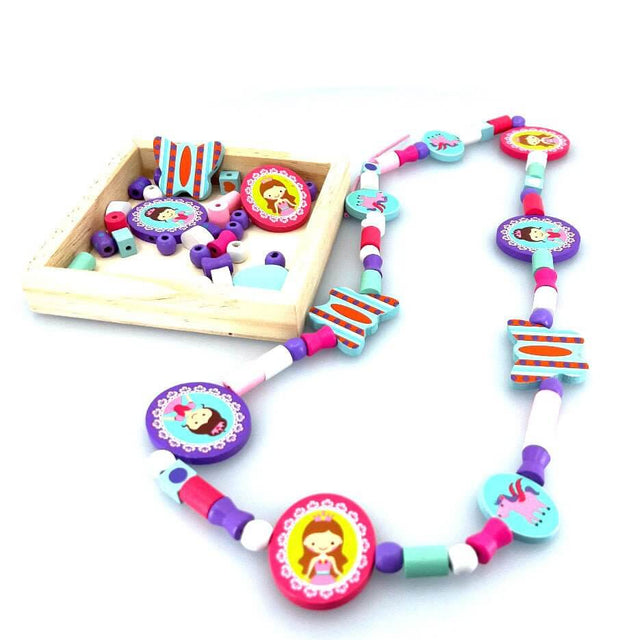 Wooden Bead Princess Necklace – HoneyBug