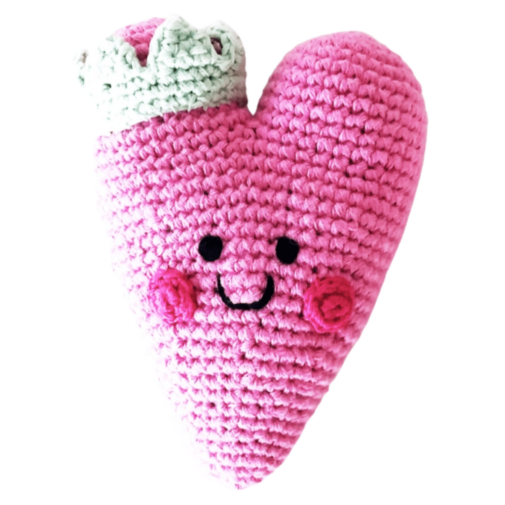 Heart Rattle - Pink - HoneyBug